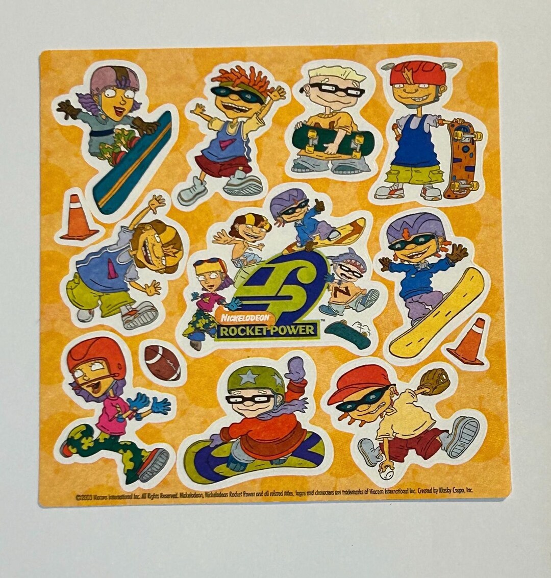Vinage Rocket Power Nickelodeon Sticker Sheet 2003 Y2k Viacom Rare ...