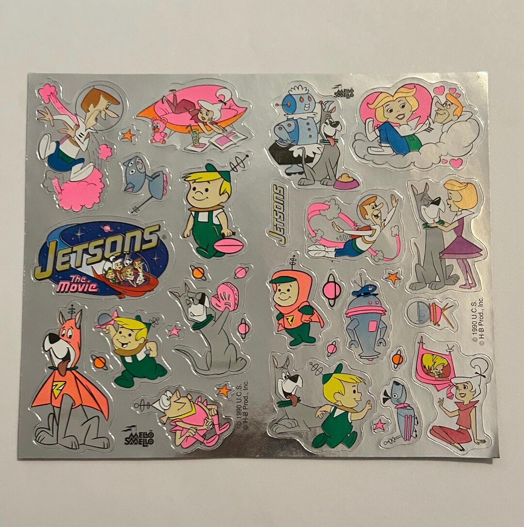 Vintage the Jetsons the Movie Silver Mello Smello Sticker Sheet 1990 ...