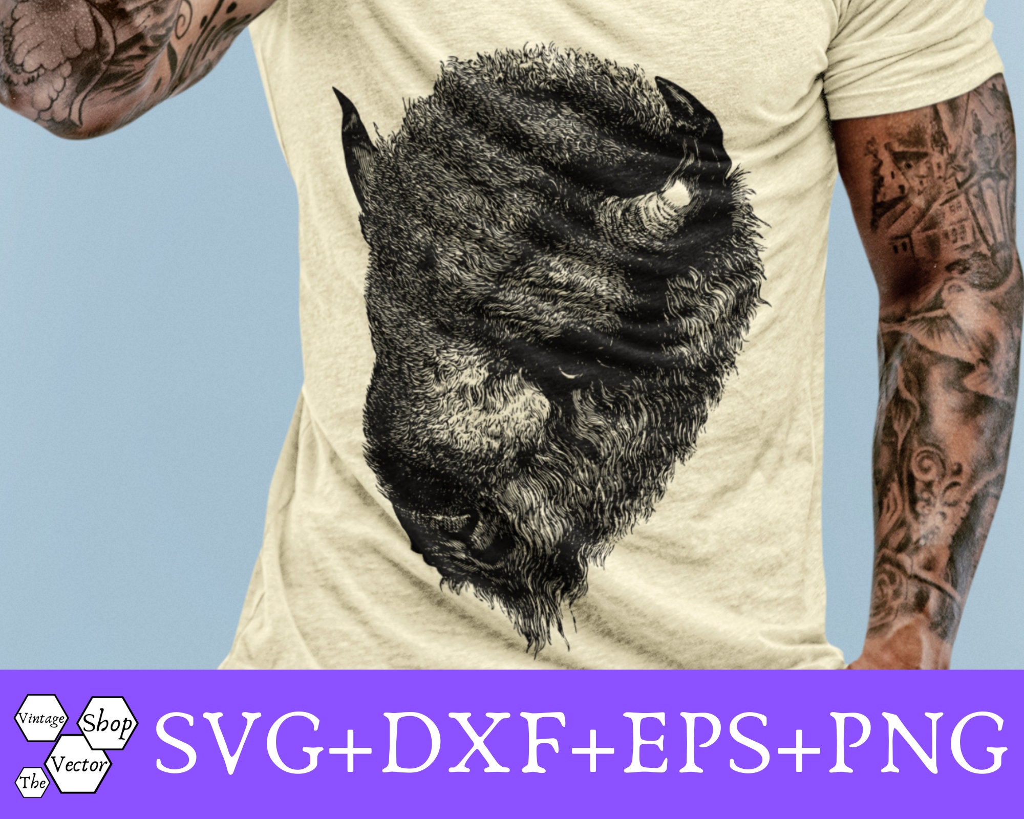 BUFFALO BISON Head SVG Cut File Dxf Eps Png Files - Etsy