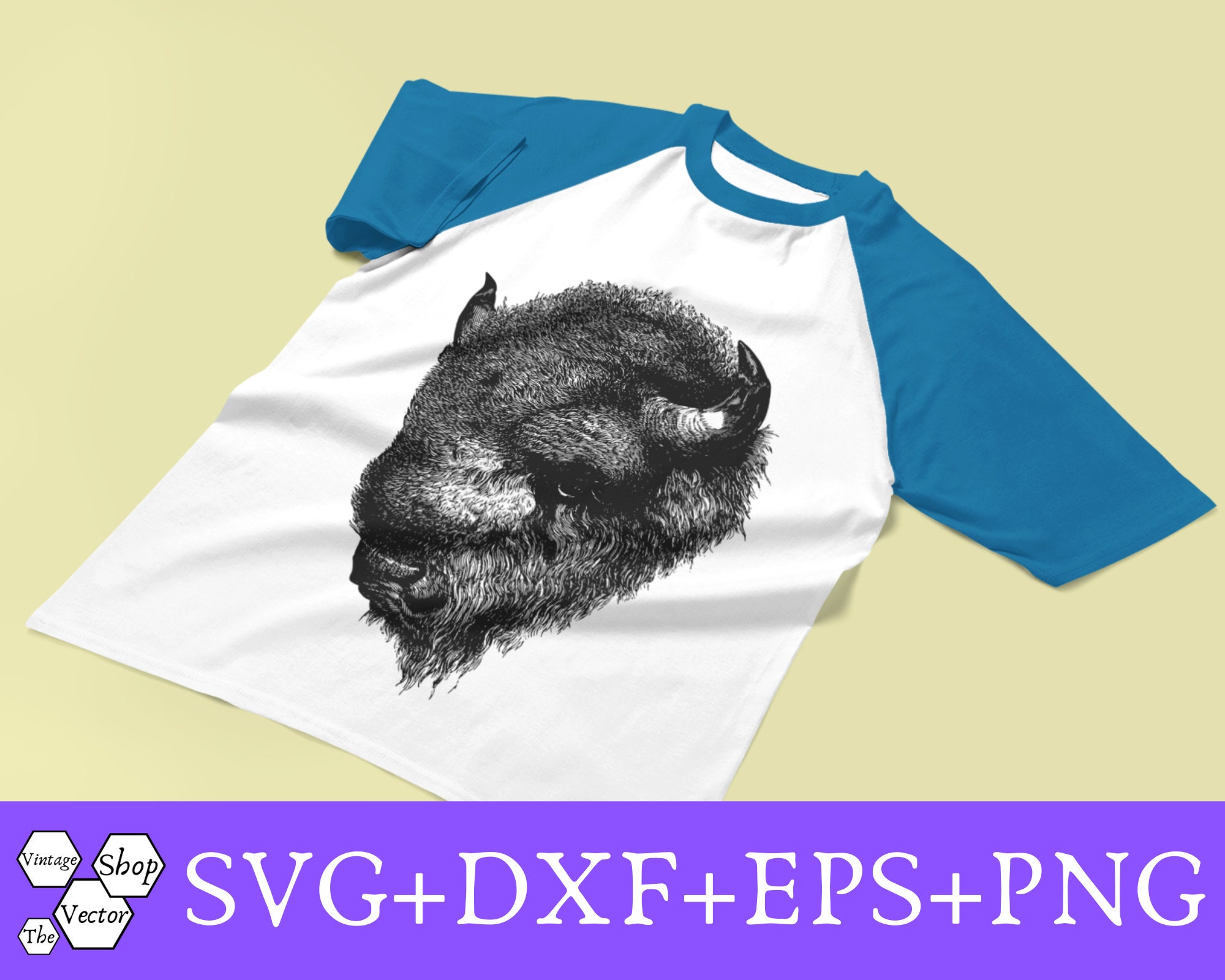 BUFFALO BISON Head SVG Cut File Dxf Eps Png Files - Etsy
