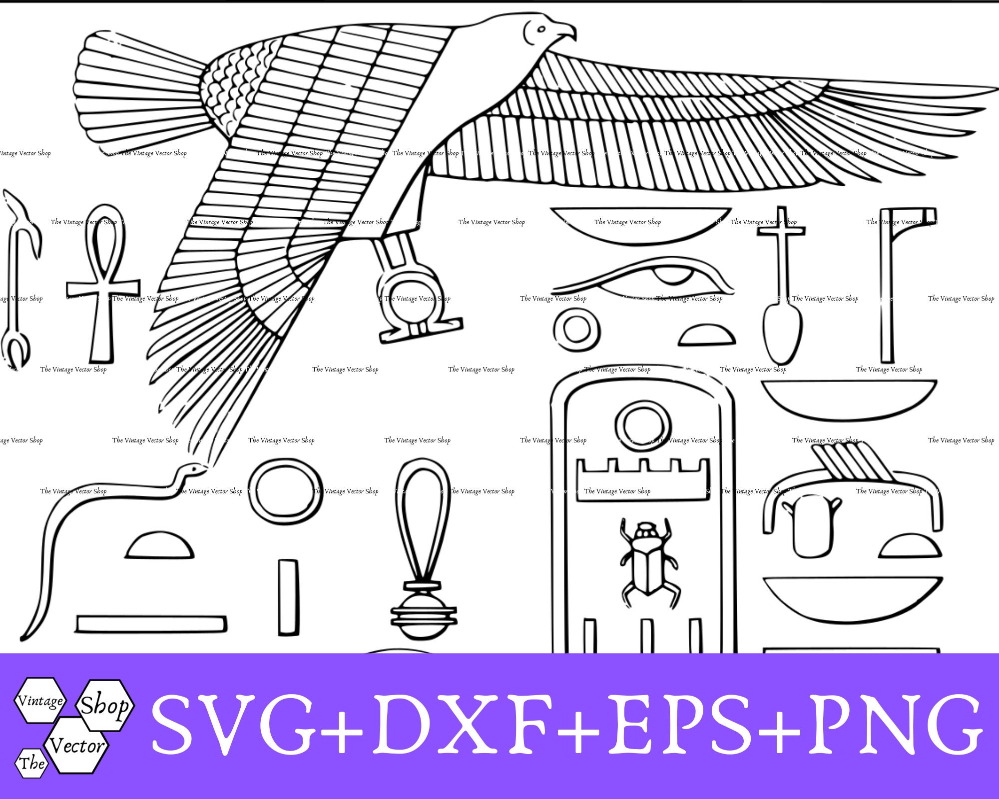 HIEROGLYPH Pharaoh and RAH God Svgdxfepspng Files, Ancient Egypt ...
