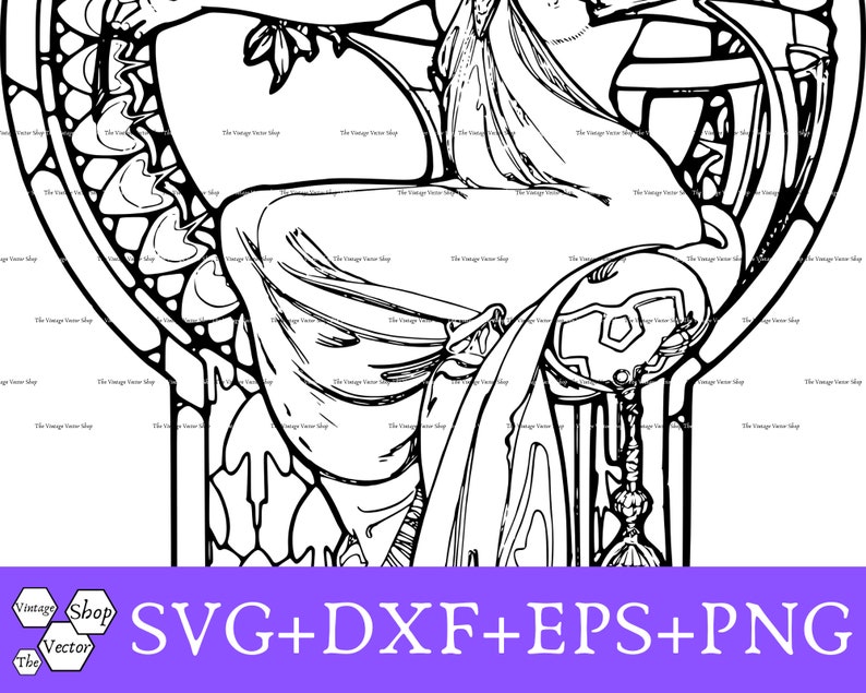 ART NOUVEAU, MUCHA, Digital Download, Mucha Svg, Art Nouveau, Art ...