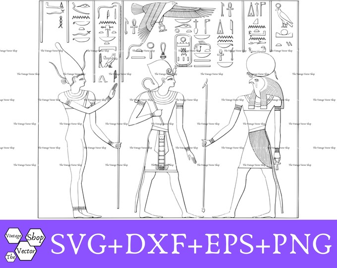 Hieroglyphics SVG, Egyptian Alphabet Clip Art, Png, Eps, Dxf - Etsy Canada