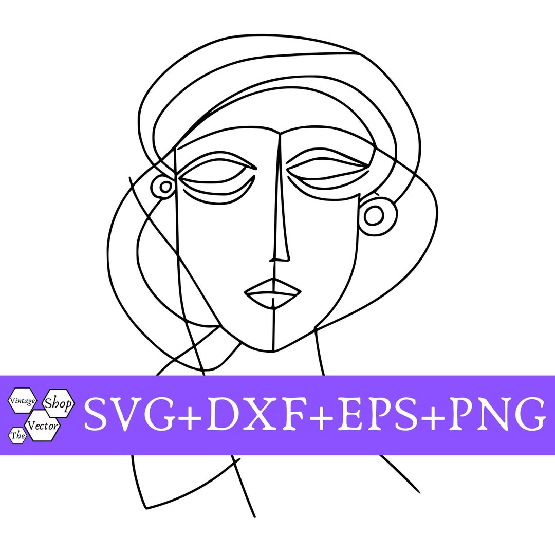 Picasso's Last Love, SVG, DXF, EPS, Png, Minimalist Line Drawing, Ideal ...