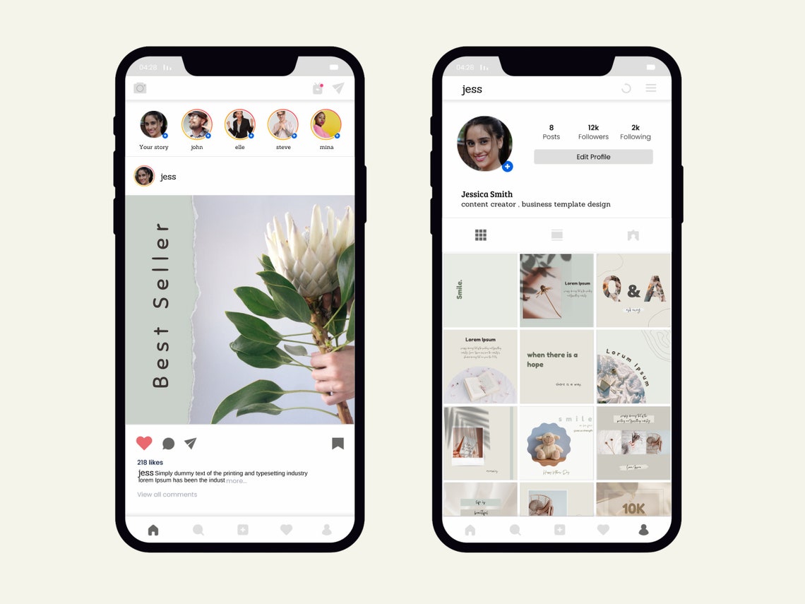 Branding Kit: 90 Green Instagram Canva Templates | Canva Blogger ...