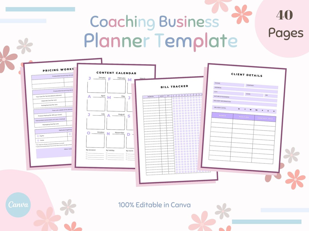 Coaching Session Template Business Coaching Template Template for ...