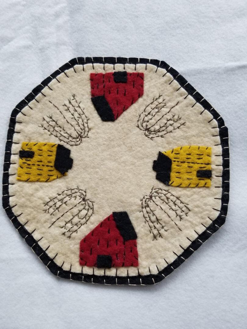 PDF Printable PATTERN Primitive Candle Mat Saltbox 11 - Etsy