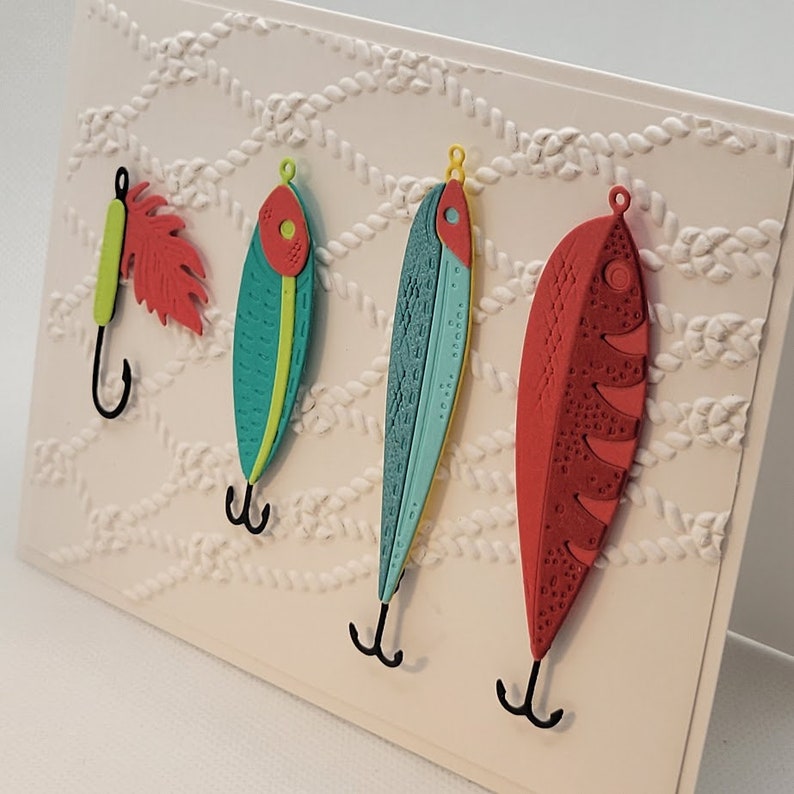 Father's Day Card, Happy Father's Day, Fishing Lure Card, Fishing Card ...