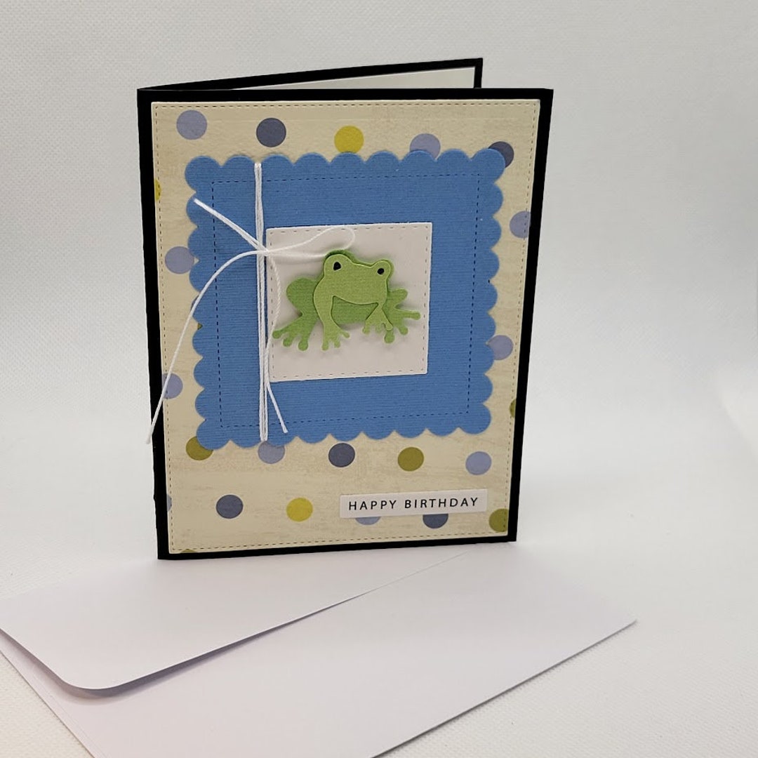 Birthday Card - Kids, Happy Birthday Card, Frog Card, Kids Card ...