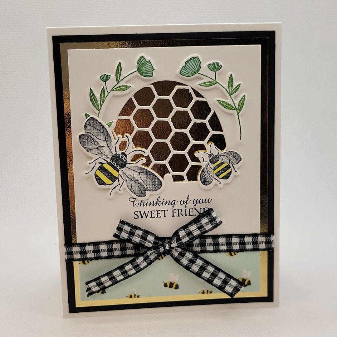 Boxed Handmade Bee Cards - Set of 4 - Etsy