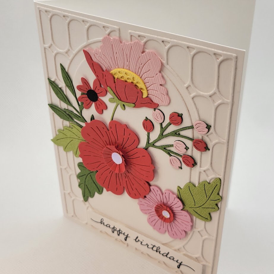Handmade, Birthday Card, Happy Birthday Card, Floral Birthday Card ...