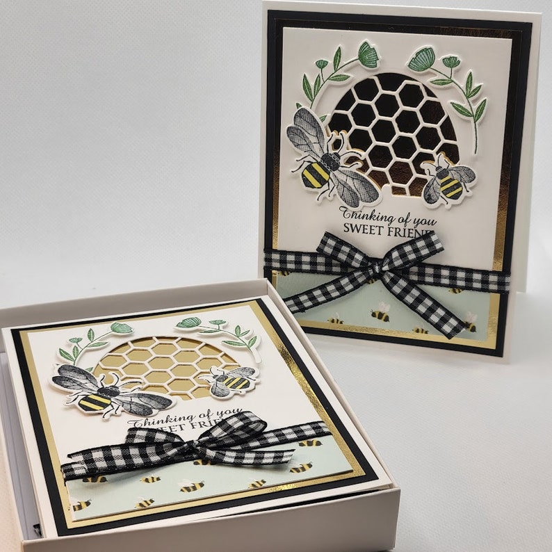 Boxed Handmade Bee Cards - Set of 4 - Etsy
