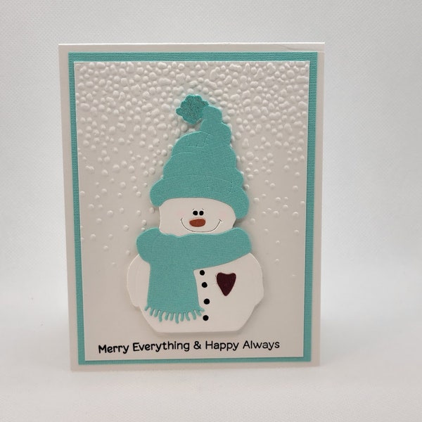 Snowman Card - Etsy