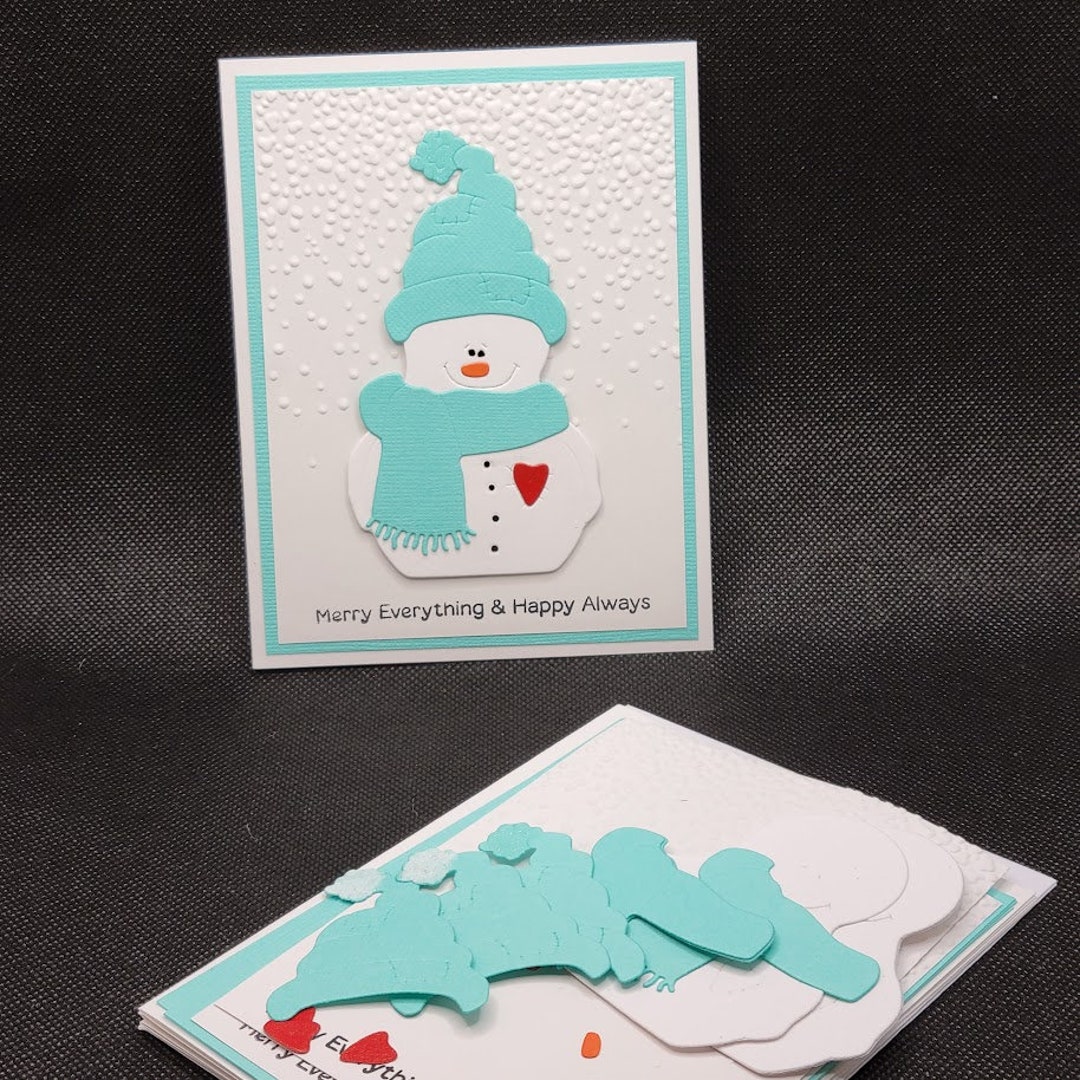 Card Kit Set of 4, Adult Card Kit, Card Kit, DIY, DIY Card Kit, Winter ...