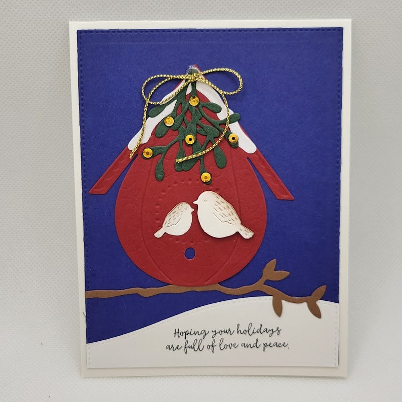 Boxed Christmas Cards - Set of 4, Handmade Christmas Cards, Merry ...