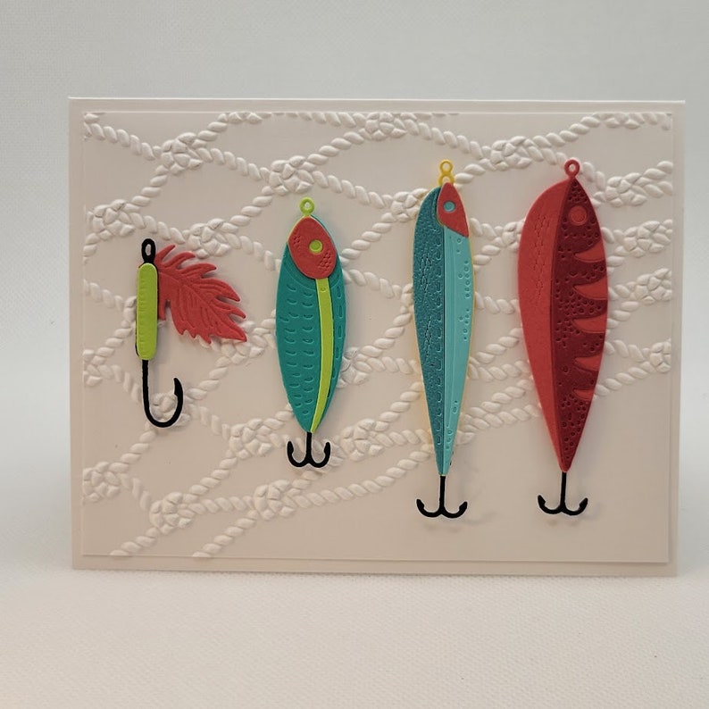 Father's Day Card, Happy Father's Day, Fishing Lure Card, Fishing Card ...