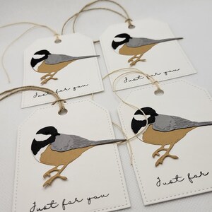 Chickadee Gift Tags Set of 4 - Etsy