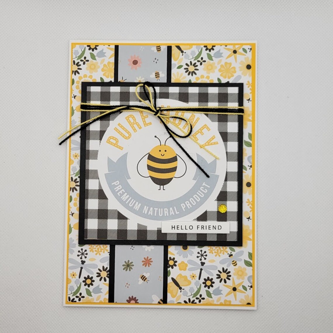 Handmade Card - Hello Friend - Etsy