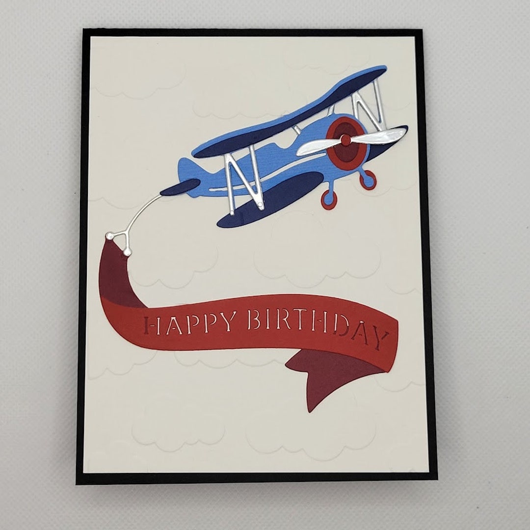 Happy Birthday Card, Plane Card, Happy Birthday, Celebrate Card - Etsy