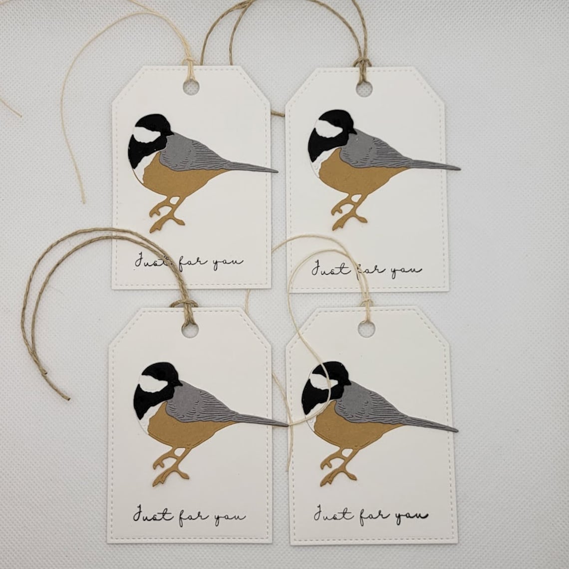Chickadee Gift Tags Set of 4 - Etsy