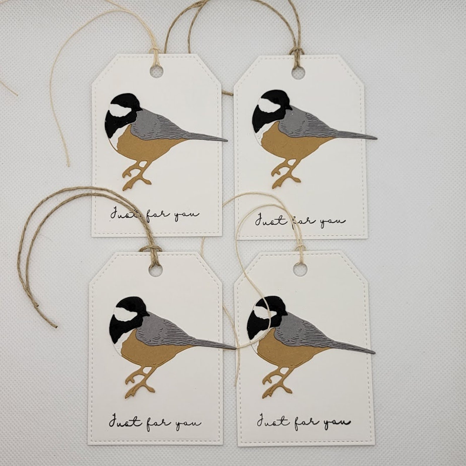 Chickadee Gift Tags Set of 4 - Etsy