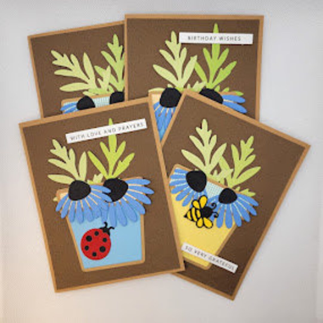 Variety Handmade Cards - Set of 4, Notecards, Stationery - Etsy