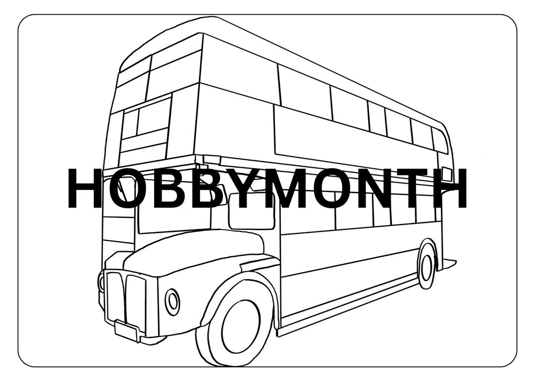 Digital Adult Coloring Page London Bus Routemaster - Etsy