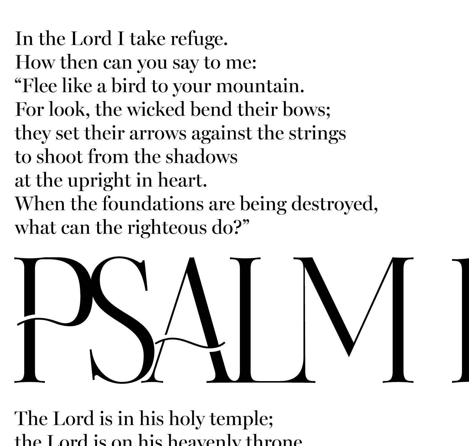 Psalm 11 Minimal Print - Printable A3, 16x20, 18x24 Inches - Bible ...