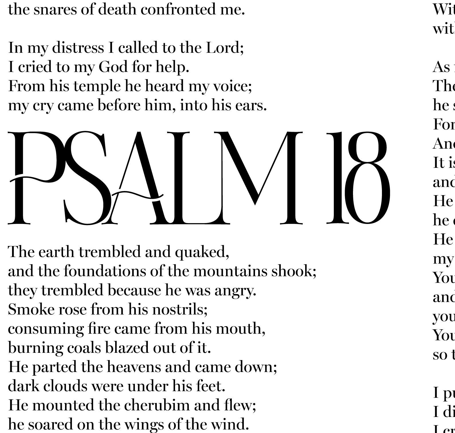 Psalm 18 Minimal Print - Printable A3, 16x20, 18x24 Inches - Bible ...