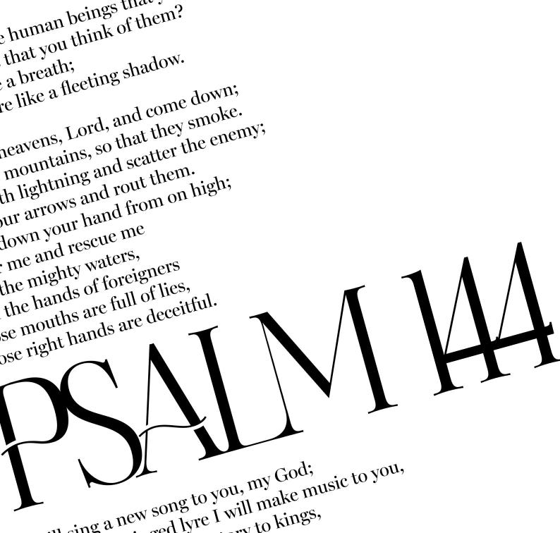 Psalm 144 Minimal Print - Printable A3, 16x20, 18x24 Inches - Bible ...