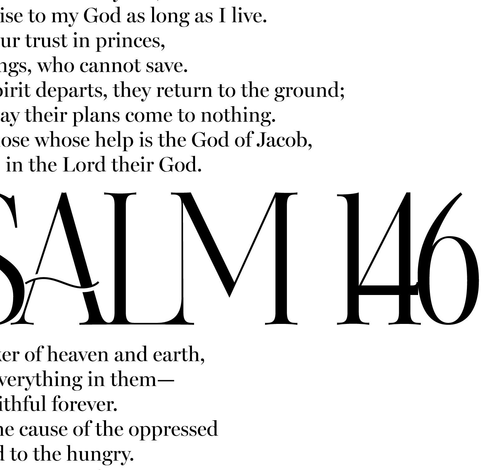 Psalm 146 Minimal Print - Printable A3, 16x20, 18x24 Inches - Bible ...