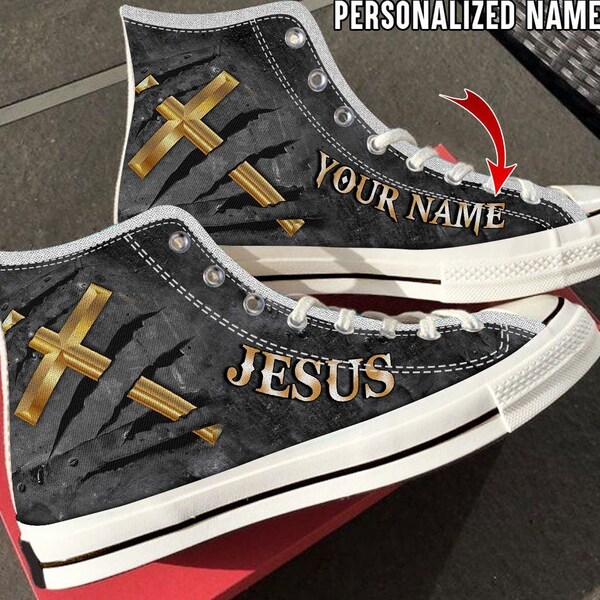 Faith Over Fear Jesus Shoes - Etsy