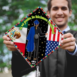Custom Mexican Graduation Cap for Men, Personalized Male Latin Cap ...