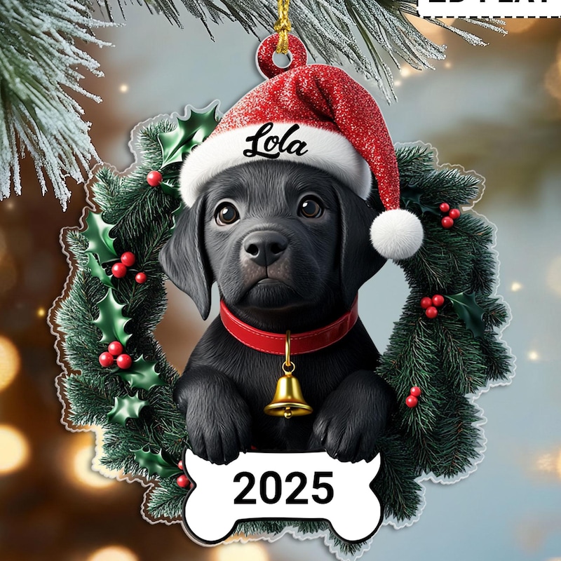 Black Lab Christmas Tag - Etsy