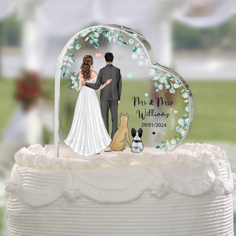 Acrylic Wedding Cake Topper - Etsy