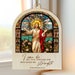 Bible Verse Stained Glass Suncatcher for Window Hanging, Christian Gift ...
