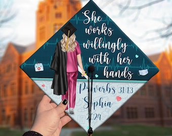 Personalized MSW Graduation Cap Topper, Social Worker Cap Topper ...