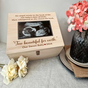 Personalised Baby Loss Wooden Keepsake Box, Miscarriage Memory Box ...