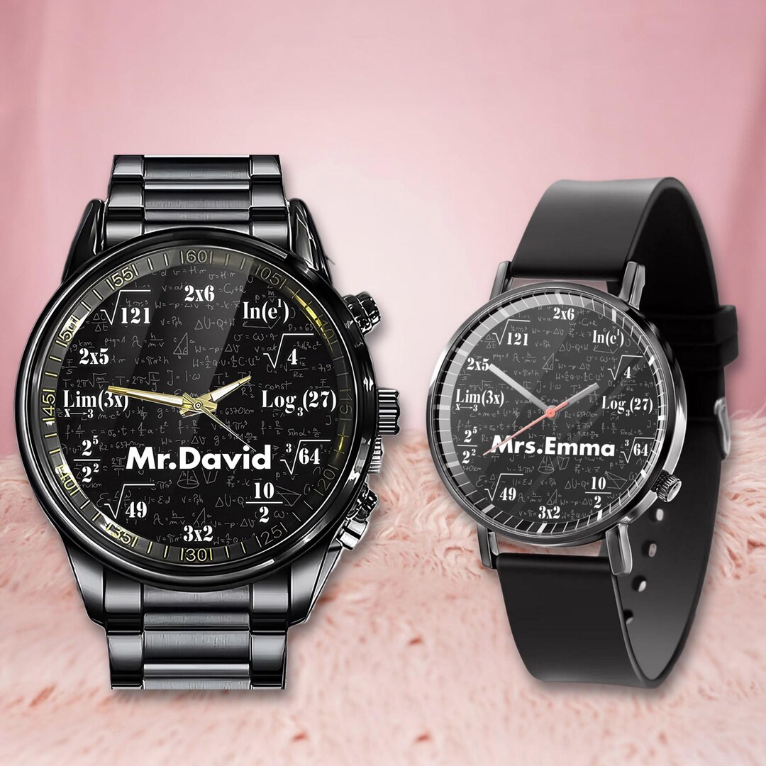 Personalized Photo Math Teacher Watch, Watch for Man, Mathematics Watch ...