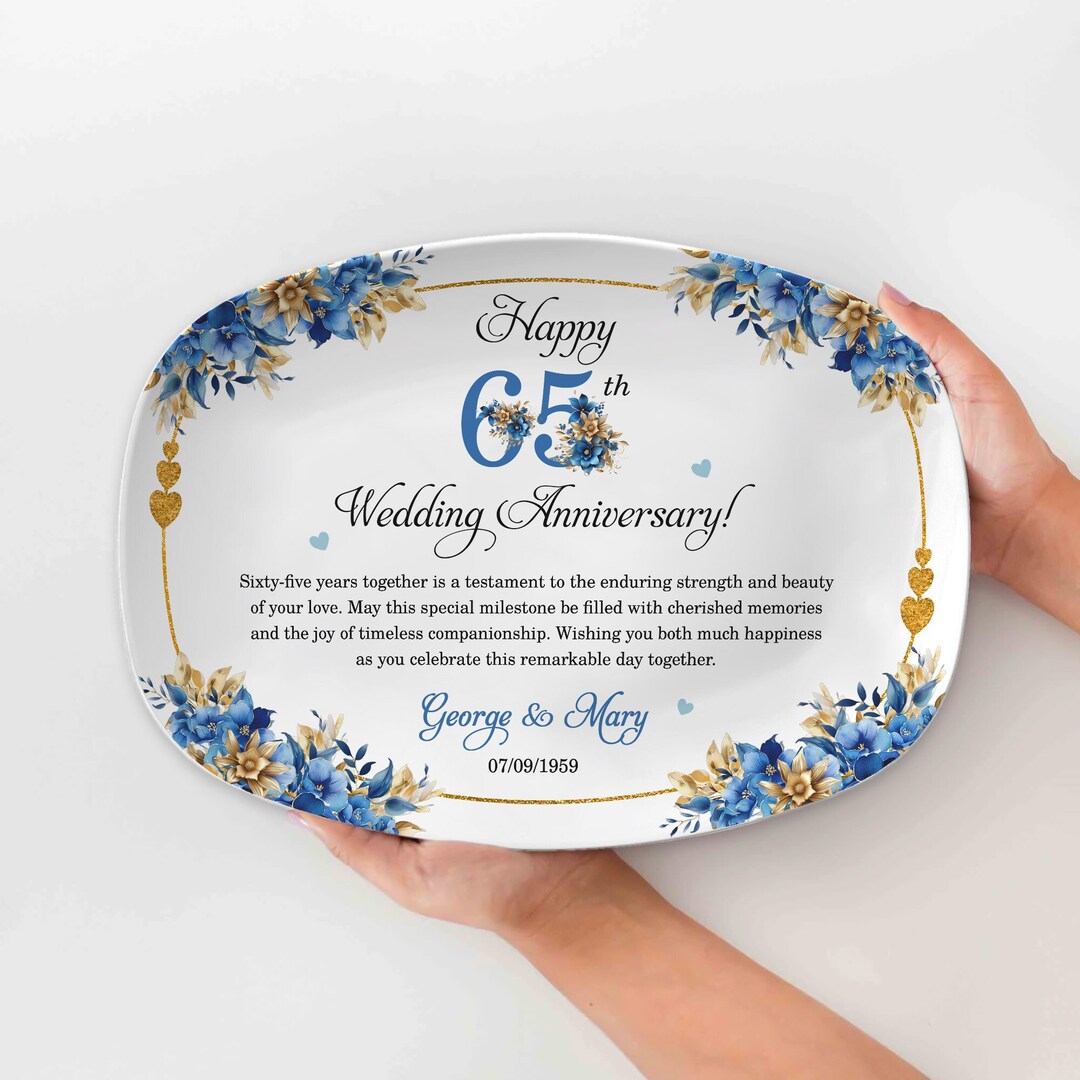 Personalized 65th Anniversary Gift for Parents, Anniversary Wedding ...