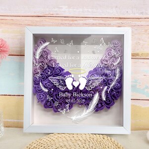 Personalized Baby Memorial Flower Shadow Box, Infant Loss Gift ...