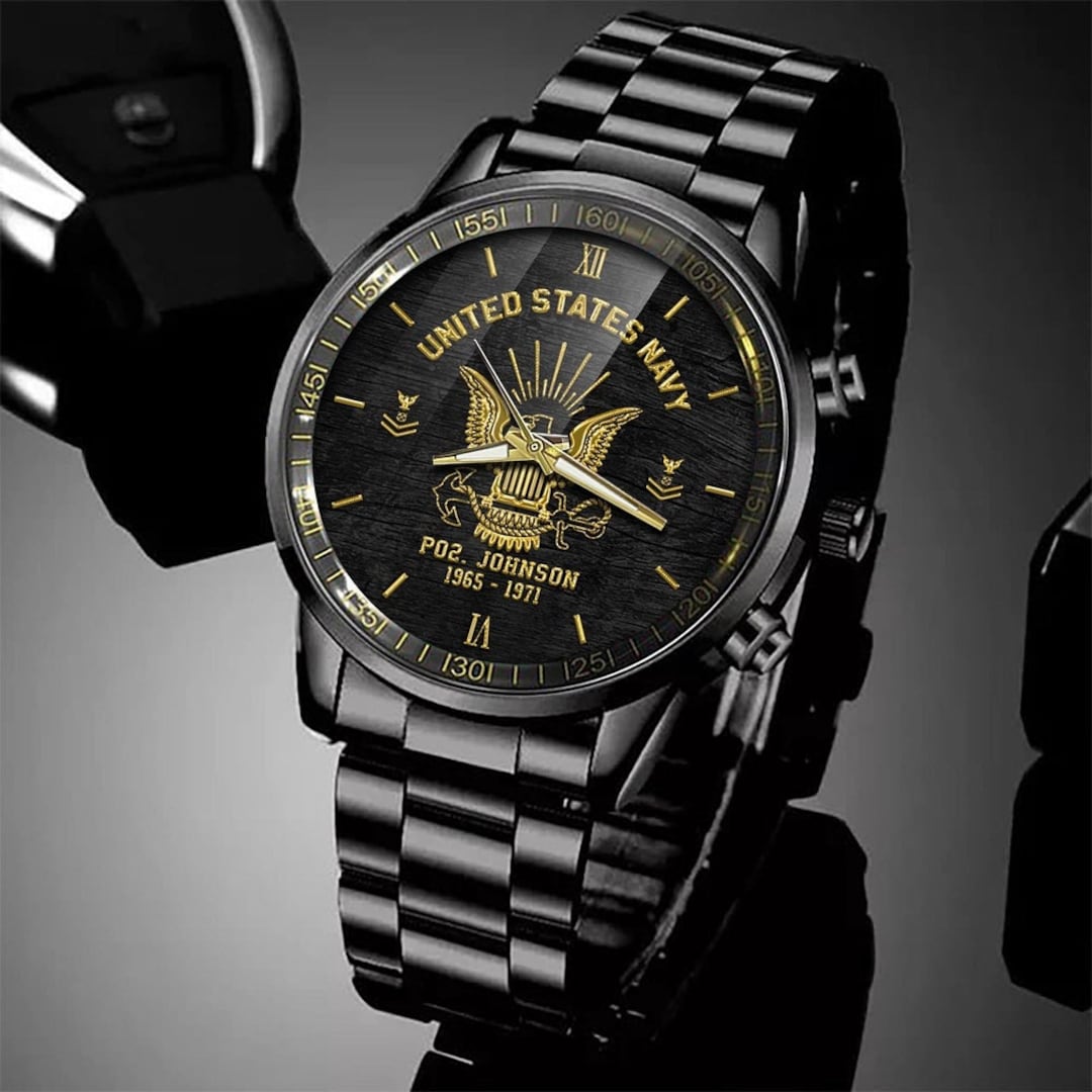 Personalized US Navy Veteran Watch, Watches for Soldiers, Navy Watch ...