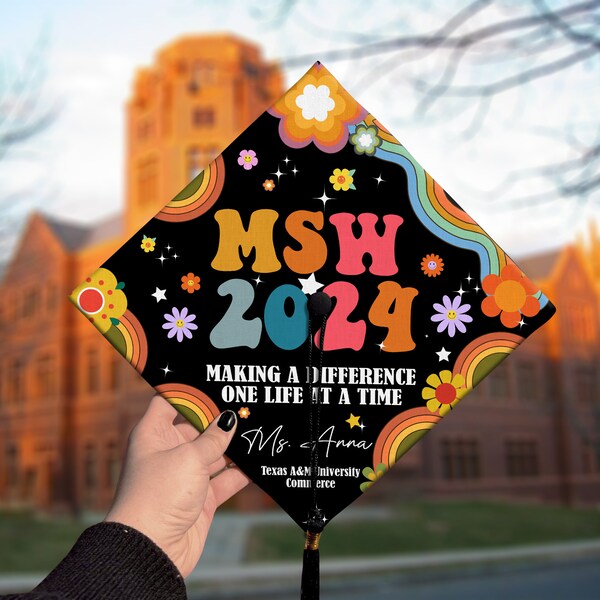 Msw Graduation Cap Topper 2024 - Etsy