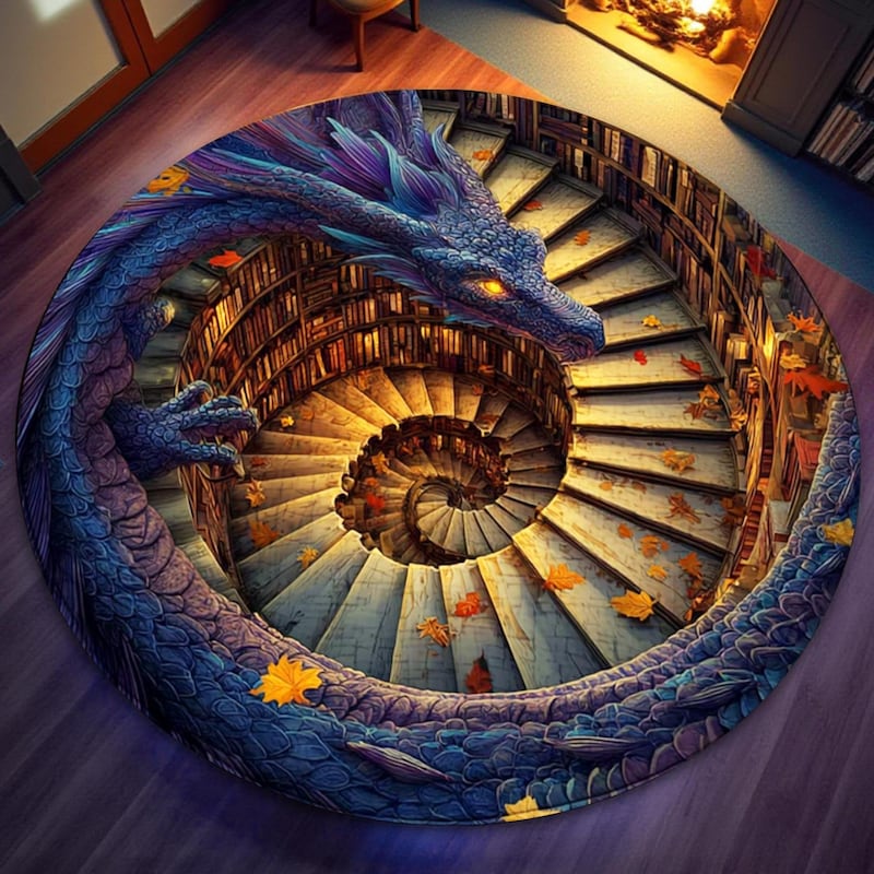 Circle Book Rug - Etsy UK