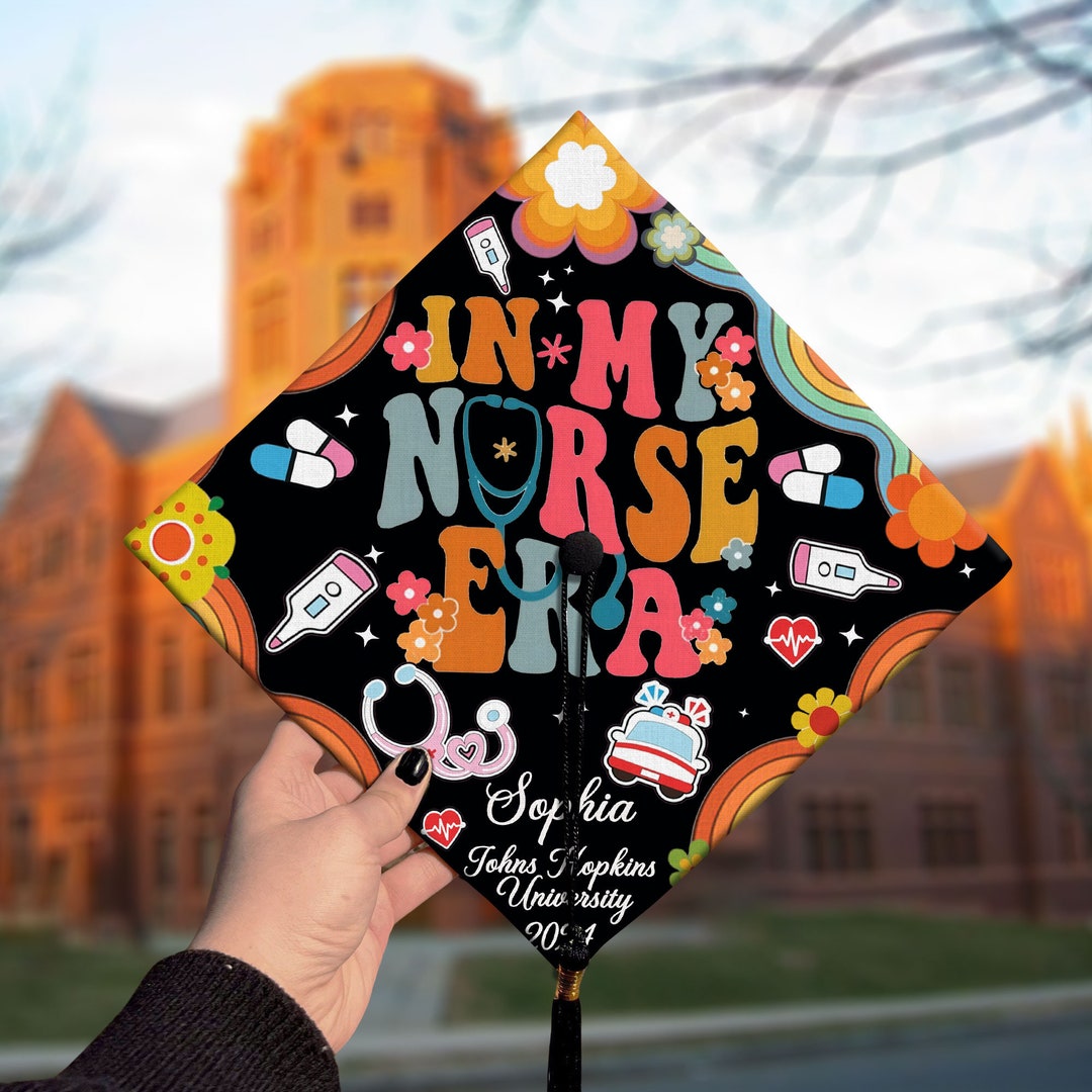 Personalized Nurse Graduation Cap Topper, RN Grad Cap Topper, Custom ...