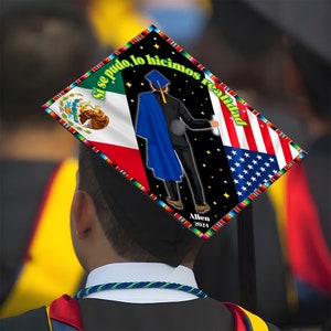 Custom Mexican Graduation Cap for Men, Personalized Male Latin Cap ...