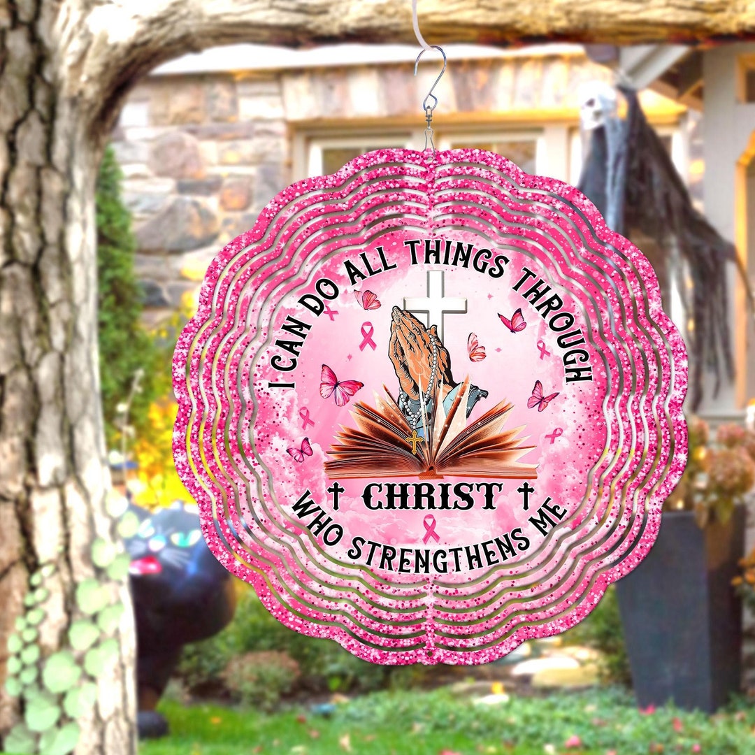 Breast Cancer Ribbon Wind Spinner, Breast Cancer Survivor Wind Spinner ...