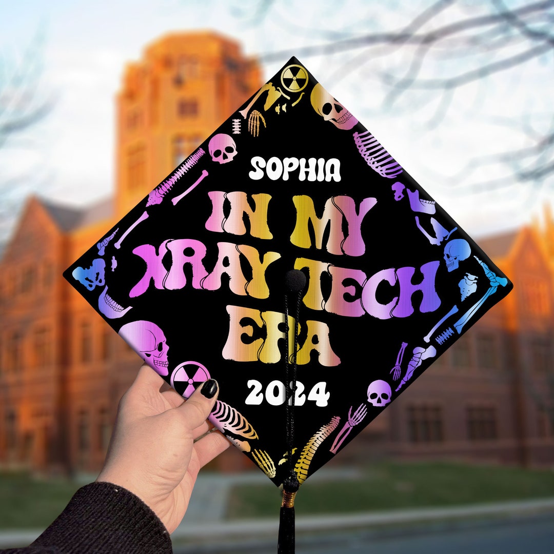 Personalized X-ray Technologist Grad Cap Topper, Rad Tech Grad Class of ...