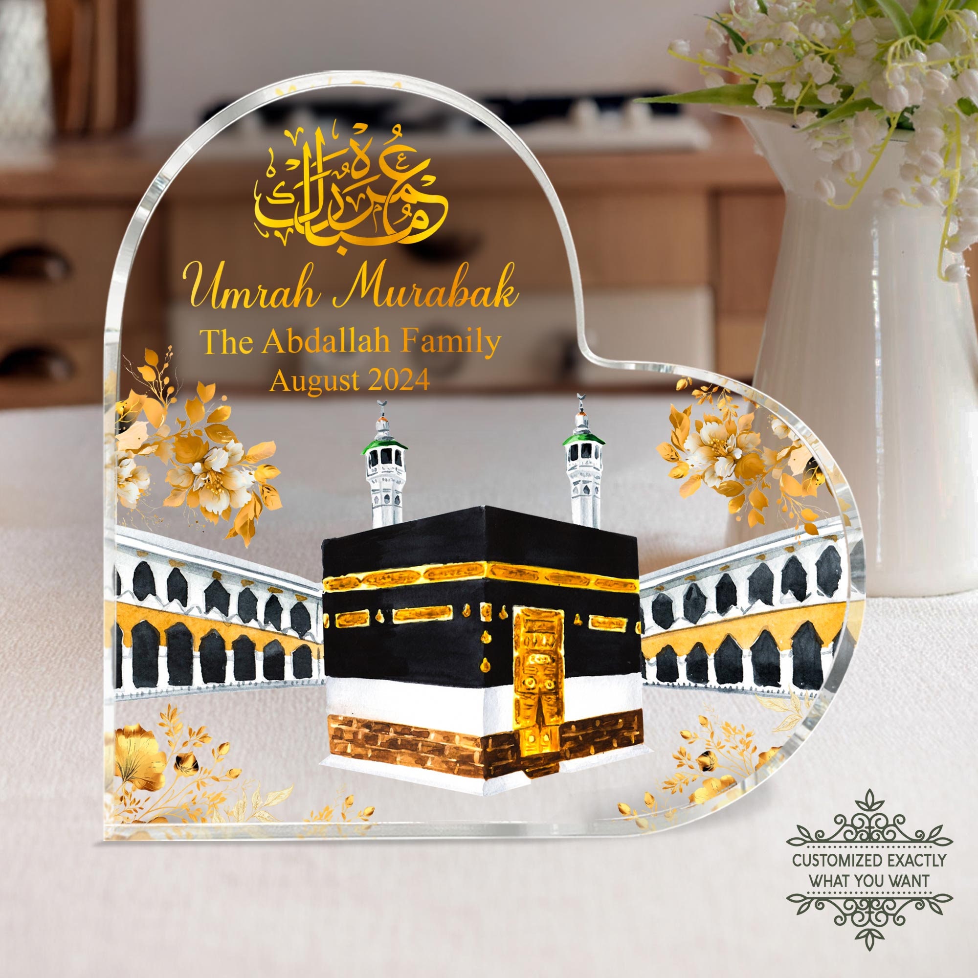 Personalized Umrah Mubarak Cake Topper for Cake Decoration, Umrah ...