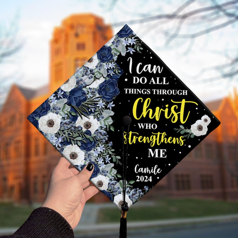Bible Verse Grad Cap - Etsy